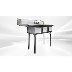 cooler depot sink NSF Left One Compartment Sink With Faucet S3C121610-12L-318