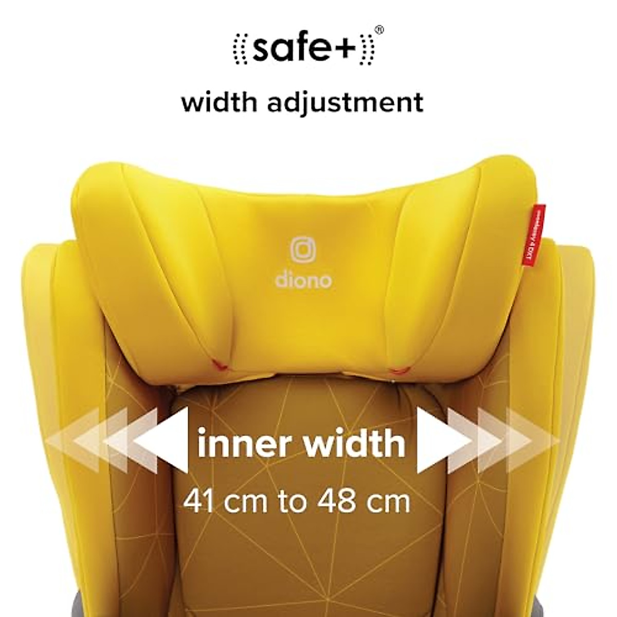 Diono Monterey 4DXT Latch, 2-in-1 High Back Booster Car Seat with Expandable Height, Width, Advanced Side Impact Protection, 8 Years 1 Booster, Yellow Sulphur