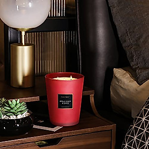 HomeLights Highly Scented Candles, Big 33.3 oz for Home, Natural Soy Aromatherapy Candles, Smokeless Long Lasting 130 hrs with 3 Cotton Wicks, Candles Gifts for Women & Men - Apple Cider & Spice