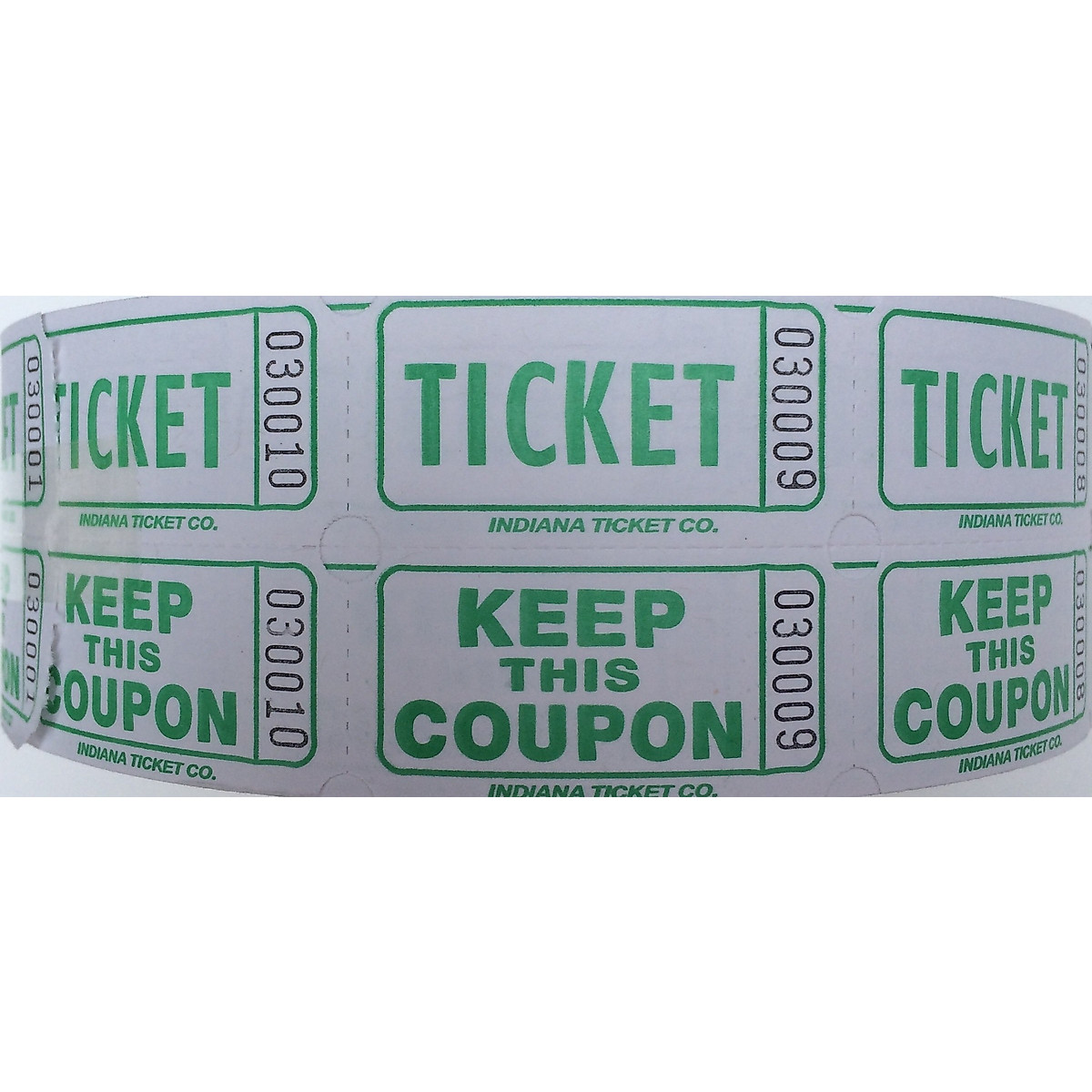 Raffle Tickets 2000 per Roll 50/50: Easy 2 Read Lime