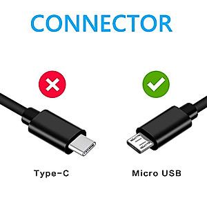 TODOO Micro USB Charging Cable Compatible with NEBO WorkBrite GrabRedline 6K SLYDE King(2nd Gen)TranscendMYCROMYCRO HeadlampTranscendOLIGHT i1R EOS Rechargeable Flashlight Replacement USB Cable