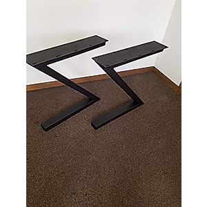 Metal Table Legs, Z-Shaped Style - Any Size and Color