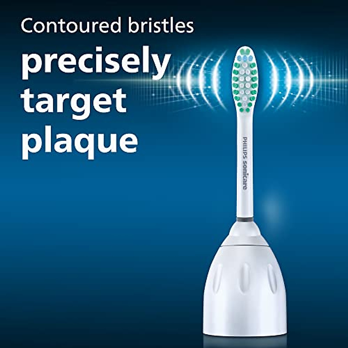 Philips Sonicare Genuine E-Series Replacement Toothbrush Heads, 2 Brush Heads, White, Frustration Free Packaging, HX7022/30