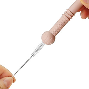 PandaEar Baby Teether Tubes| 6 Pack Soft Silicone Chew Straw Teething Toy for Infant Toddlers, Dishwasher Safe