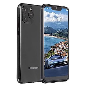 GOWENIC Unlocked Smartphone, 6.1 Inch Face Recognition Android Cell Phone, HD Camera Dual Sim Dual Standby,3GB 32GB Support 128GB Expansion Card, 2800mAh(Black)