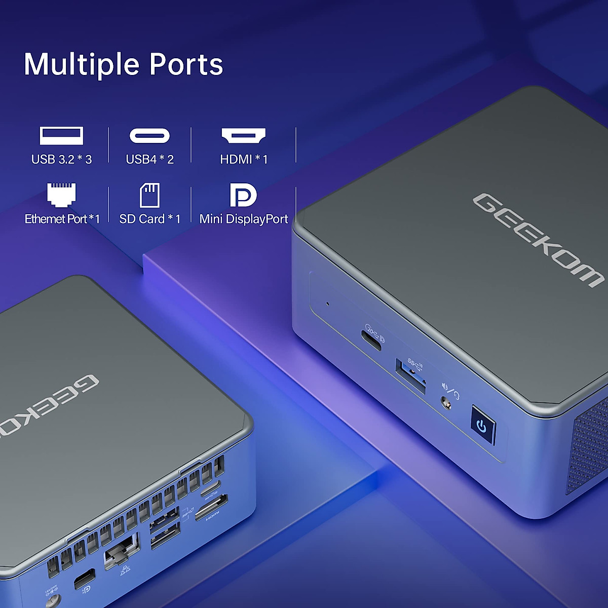 GEEKOM Mini PC Mini IT11, Intel Core i7-11390H Mini Computers (8 Threads,Up to 5.0 GHz), 32GB DDR4 1TB M.2 SSD Windows 11 Pro NUC11 Desktop Computer, Support 8K UHD/WiFi 6/Bluetooth 5.2/USB4.0