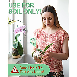 CUBETA 2024 Upgraded Soil Moisture Meter for Plants, Soil pH Meter, 4-in-1 Soil Tester for Light/Moisture/pH/Fertility, Plant Water Meter for Garden, Lawn, Greenhouse, Indoor & Outdoor