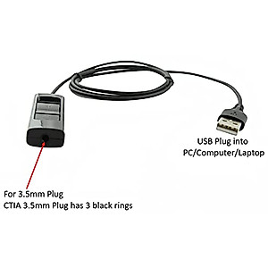 3.5mm Headset + 2.5mm + USB Adapter Headset Microphone for Business Skype Work from Home Call Center Office Video Conference Computer Laptop PC VOIP Softphone Telephone Noise Cancellation Headphone