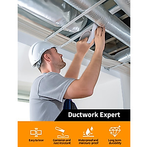 Duct Tape Heavy Duty 2in/105ft/35yd Water Resistant, Tear by Hand with No Residue Strong Adhesive Duct Tape for General Repairs and Professional Use (Gray, 2-Inch by 35-Yards (1-Pack))