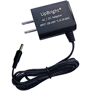 UpBright 5V AC/DC Adapter Compatible with Water Tech 17151AL Volt Spa Vac 3.7V 2200mAh Li-ion Battery Rechargeable Cordless Pool Vacuum Cleaner WaterTech WTC17151AL Power Supply Cord Charger w/Barrel