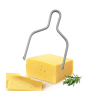 Cheese Slicer & Cheese Cutter Stainless Steel Cheese Slicers with Wire | Cheese Slicer for Block Cheese & Butter Slicer