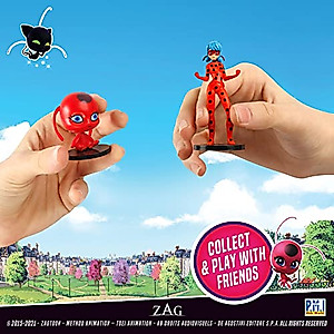 P.M.I. Miraculous Ladybug Designs Topeez | 12 Miraculous Ladybug Topeez Out of 16 Designs in 1 Pack | 6 Topeez and 2 Rare Hidden Mystery Topeez (Assortment B)