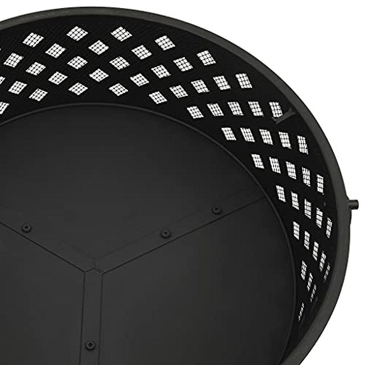 Outdoor Fire Pit Large Wood Burning Patio Backyard Firepit for Outside, for Camping Picnic Bonfire Garden Beaches Park, with Poker 26.8 "