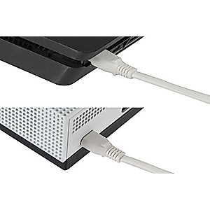 Amazon Basics Replacement Power Cable for PS4 Slim and Xbox One S / X - 12 Foot Cord, Black