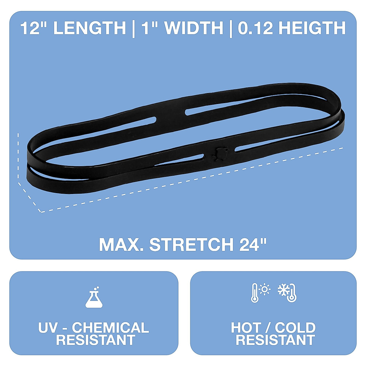 GRIFITI Band Joes X Cross Style 12" Assorted Color 10 Pack Big Strong Elastic Rubberbands Pressure Cooking, Office, Puzzles, Board Games Heat Cold UV Large Colorful Heavy Giant Silicone Rubber Bands