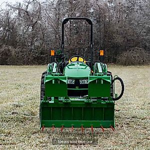 Titan Attachments 60-in Tine Bucket Attachment Fits John Deere Loaders Fits John Deere Loaders, Hook and Pin Connection