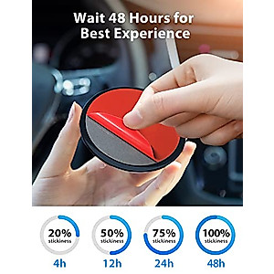 3M VHB Sticky Adhesive Pad Replacement for Dashboard/ Dash Cam Suction Cup Mount, 80 mm/3.15" Circle Double Sided