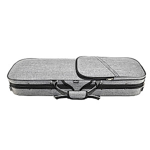 adm 4/4 Full Size Violin Case Oblong Violin Hard Case with Built-in Hygrometer,Super Lightweight Portable with Carrying Straps