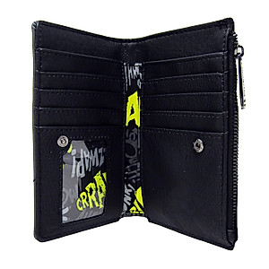 Loungefly x Batman Bat-Signal Gotham City Skyline Flap Wallet (Grey Multi, One Size)