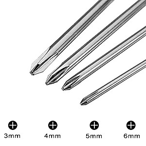 Drone Tool kit - 4Pcs Phillips Screwdriver Steel Tool Set 3.0/4.0/5.0/6.0mm Mini Hand Tools for RC Model Helicopter Boat Cars
