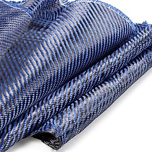 BARTOO 59" x 12" Carbon Fabric Cloth 3K Fabric Cloth (150cmx30cm) 220gsm High Strength Carbon Fiber Fabric (150cmx30cm, Blue, 1)