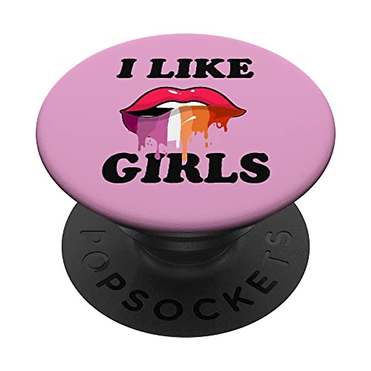 I Like Girls Lesbian Graffiti Paint Drip Queer Flag LGBTQ PopSockets Swappable PopGrip