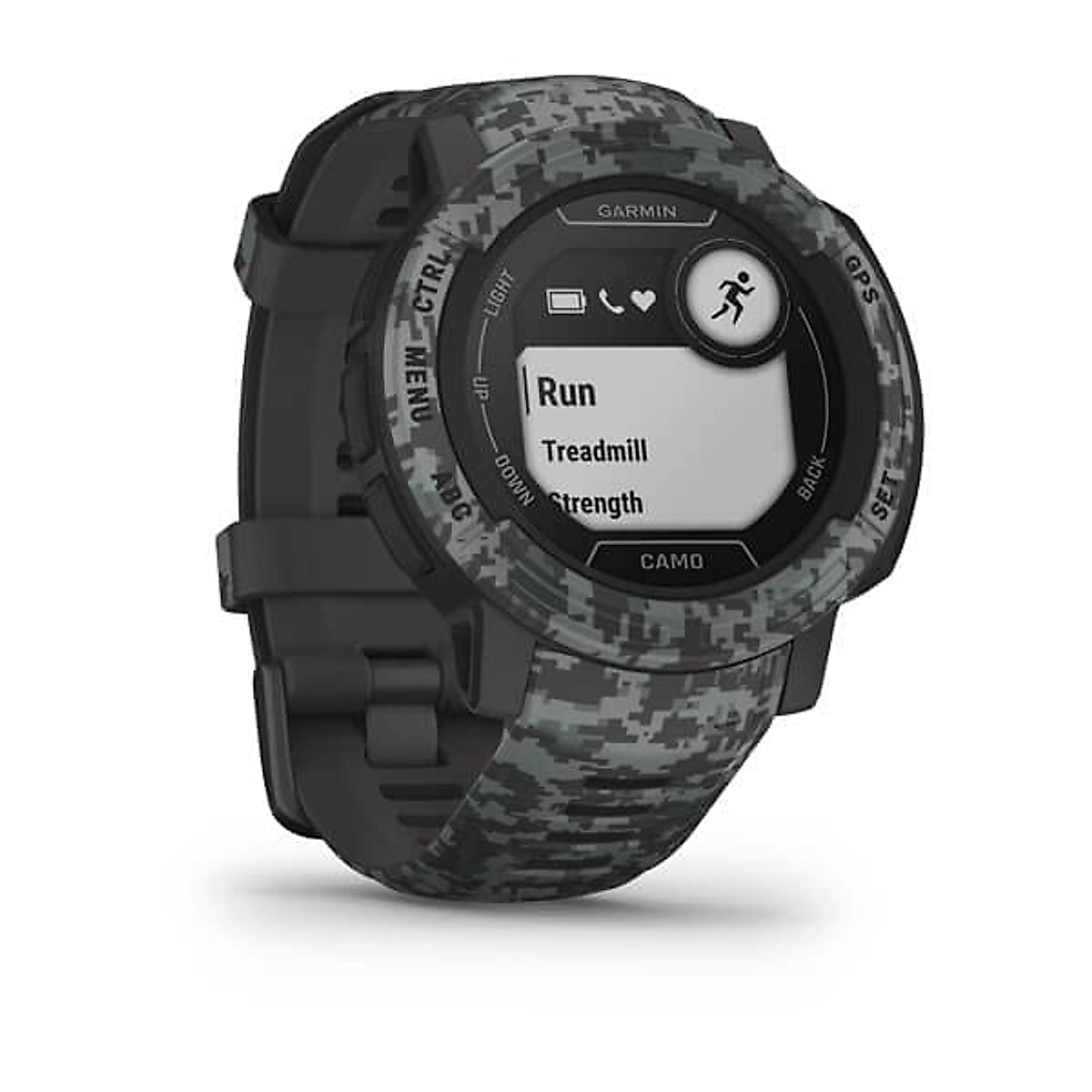 Garmin Instinct 2 - Camo Edition Smart Watch Graphite Camo + Watch Charging Stand + USB Car/Wall Adapter + 6Ave Cleaning Kit (010-02626-13)