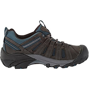 KEEN Men's Voyageur Low Height Breathable Hiking Shoes, Alcatraz/Legion Blue, 12