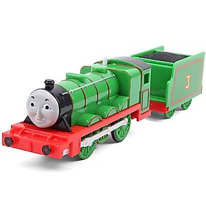 Flmenunu Motorized Train Engine Battery-Powered Toy Set, Toddlers Train Toys for Age 3 4 5 6 7 8 Kids Boys Girls (E Henry)