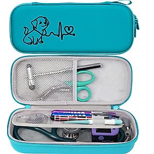 ButterFox Stethoscope Case For Nurses with Divider and ID Slot for Littmann Classic III, Cardiology IV Diagnostic, MDF and More Stethoscopes, Pocket for Nurse Accessories (Teal Green)