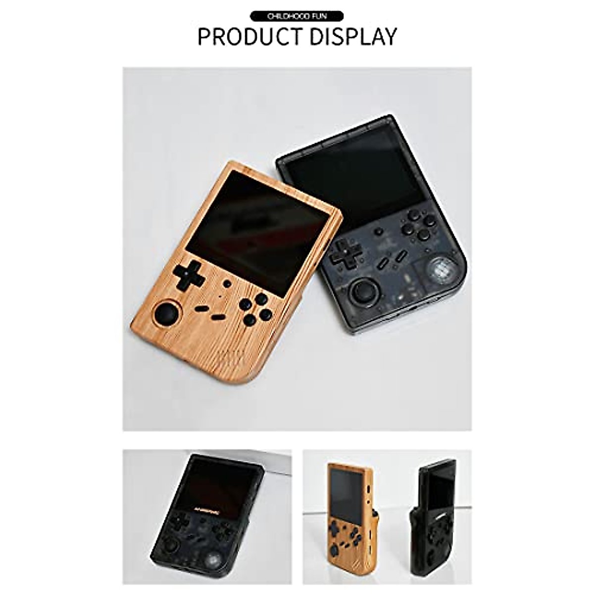 JoySeed RG351V Handheld Arcade Game Console with 10000 Games, 128G 3.5 Inch Retro Portable Game Console - Black