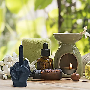 Middle Finger Scented Candle Jasmine Aromatherapy Candles Christmas Finger Decor Hand Gesture Statue Fragrance Middle Finger Candle Long Lasting Scented Candle Gift for Black Bedroom Home Room Decor