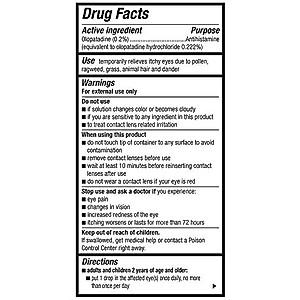 Pataday Once Daily Relief Allergy Eye Drops by Alcon, for Eye Allergy Itch Relief, 2.5 ml (2 Count)