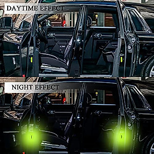 BEYPOVK 4PCS Car Door Open Reflective Safety Stickers, Anti-Collision Warning Decal Tape, Exterior Accessories for Cars, SUVs, Trucks, Motorcycles (Green)