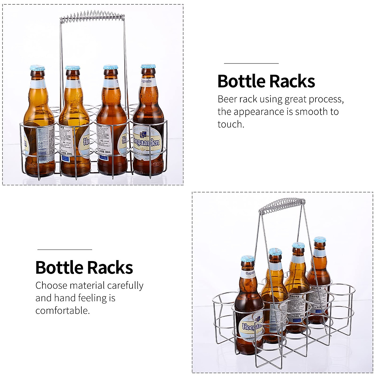 UPKOCH Wire Water Bottle Metal Wine Bottle Carrier Wire Bottle Carrier Wire Water Bottle Carrier Metal Wire Bottle Holder Metal Drink Carrier with Handle Metal Wine Rack Metal Wine