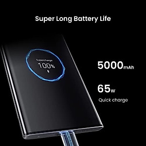 ZTE Axon 40 Ultra 5G Cellphone - Unlocked Smartphone with UDC Tech, 120Hz 6.8" AMOLED Display, 64MP Triple Camera & 5000mAh Battery, Android Phone with Snapdragon 8 Gen 1, US Version, Black,12+256GB