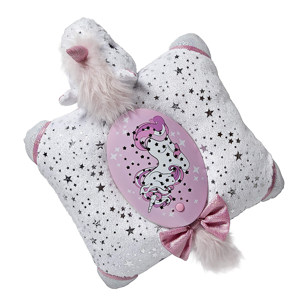 Pillow Pets Glittery Unicorn Sleeptime Lite 11" Stuffed Animal Plush Nightlight