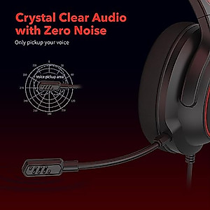 NUBWO N20 Gaming Headset with Mic - Compatible with PS5, Xbox One, Nintendo Switch Lite, PC, Laptop, and Mac, Over Ear Headphones with Noise Cancelling Microphone