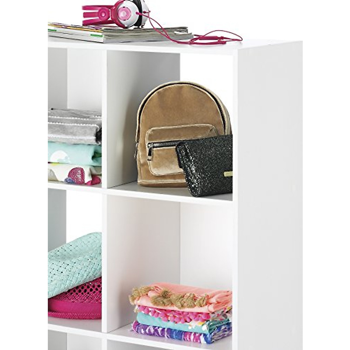 Whitmor 9 Cube Wood Storage Organizer - White (6422-8859-WHT-BB)