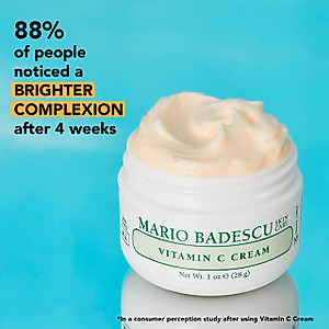 Mario Badescu Vitamin C Cream | Lightweight Face Moisturizer Enriched With Niacinamide for All Skin Types | Visibly Reduces Signs of Aging | 1 Fl Oz