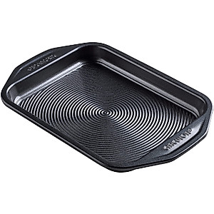 Circulon Ultimum Small Baking Tray Non Stick - Small Oven Tray, Durable Carbon Steel, Freezer & Dishwasher Safe Bakeware, Black, 29.2 x 19.8 x 2.5cm
