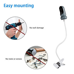 Baby Monitor Wall Mount for Owlet Cam 2 / Cam Smart, 360°Infant Baby Camera Holder/Shelf/Stand for Crib Nursery