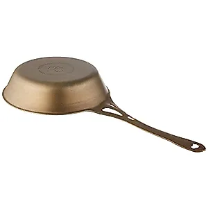 AUS-ION Deep Skillet with Satin Finish 100% Made in Sydney, 3mm Australian Iron, Commercial Grade Cookware, 9-Inch, Golden