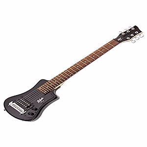 Hofner 6 String Solid-Body Electric Guitar, Right Handed, Black (HCTSHBKO)