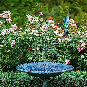 AISITIN 2.5W Solar Bird Bath Fountain Pump, Solar Fountain Pump for Bird Bath with 6 Nozzles, 6.7" Solar Powered Water Fountain Pump for Garden, Ponds, Pool, Fish Tank, Outdoor and Aquarium, 2 Pack