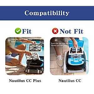 SUNRRA Spring Filter Cartridges Compatible with Dolphin Nautilus CC Plus (Not for Nautilus CC), Nautilus CC Supreme, M200/M400, Part # 9991433-R4, for Capture Larger Debris, 4 Packs