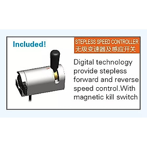 PARKHO HASWING Electric Trolling Motor – 24V 5 HP Power 31.5 Inch Shaft Ventura F 5.0 Brushless with Stepless Adjustable Speed Control and Safety Lanyard Boat Fishing Saltwater Freshwater