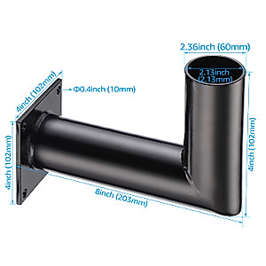 LEONLITE L Shape Wall Mount Bracket for Slip Fit Light, 2-3/8 inch, 90 Degree, 60mm, Shoebox Light Wall Bracket, for Floodlight, Street Light, Parking Lot Light and Outdoor Lighting fixtures