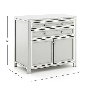 Martha Stewart Crafting Kids' Artwork Storage - Creamy White: Wooden Art Supply Storage Cabinet with Drawers, Crafting Organization for Paper and Tools