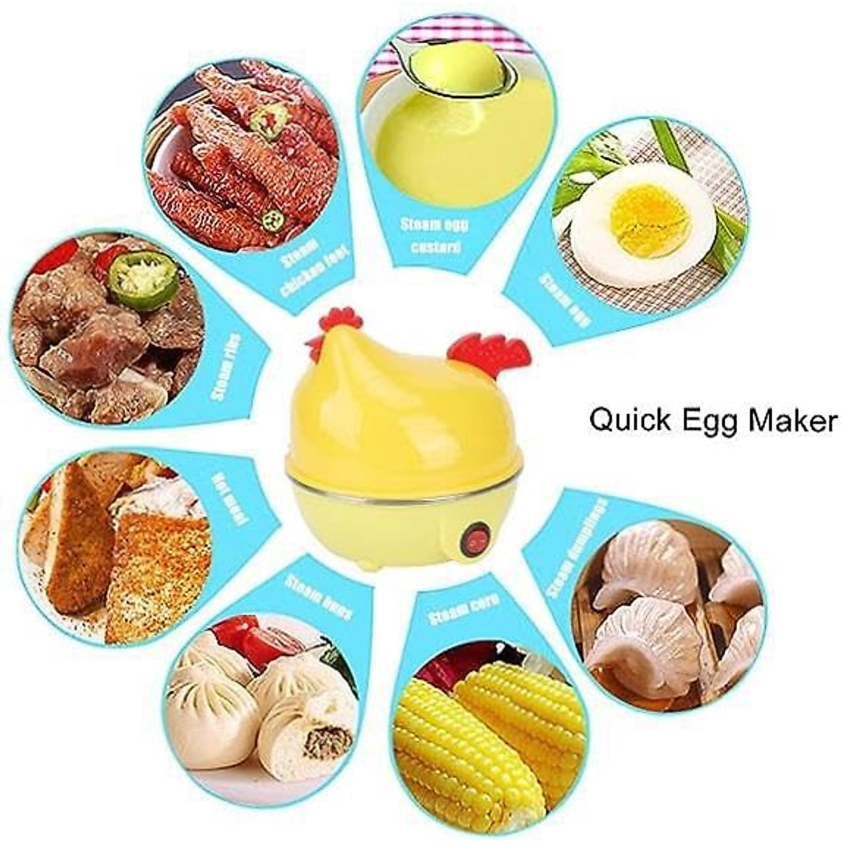 Multifunctional Kitchen Appliance: Rapid Egg Cooker with Automatic Shut Off - Breakfast Machine for Effortless Egg Cooking
